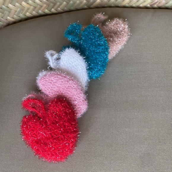 Kitchen | Heart Shape Korean Crocheted Dish Scrubby Handmade Kitchen ...